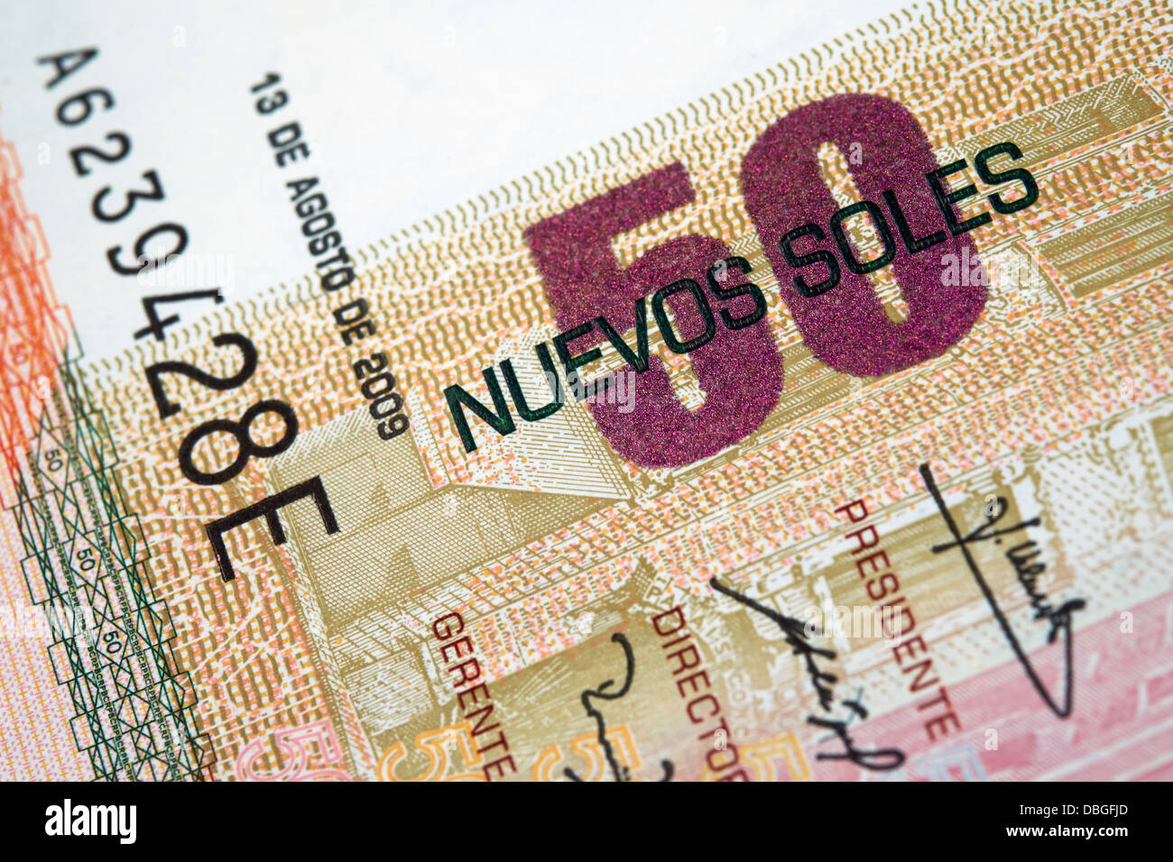 Peruvian paper notes, Nuevos Soles currency from Peru Stock Photo - Alamy