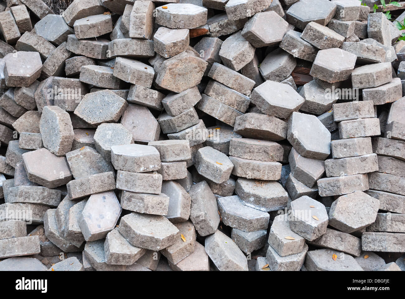 Hexagon Shaped of Concrete Brick Texture/ Background Stock Photo - Alamy