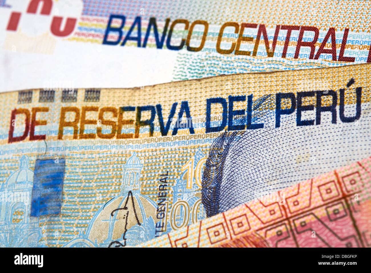 Peruvian paper notes, Nuevos Soles currency from Peru Stock Photo - Alamy
