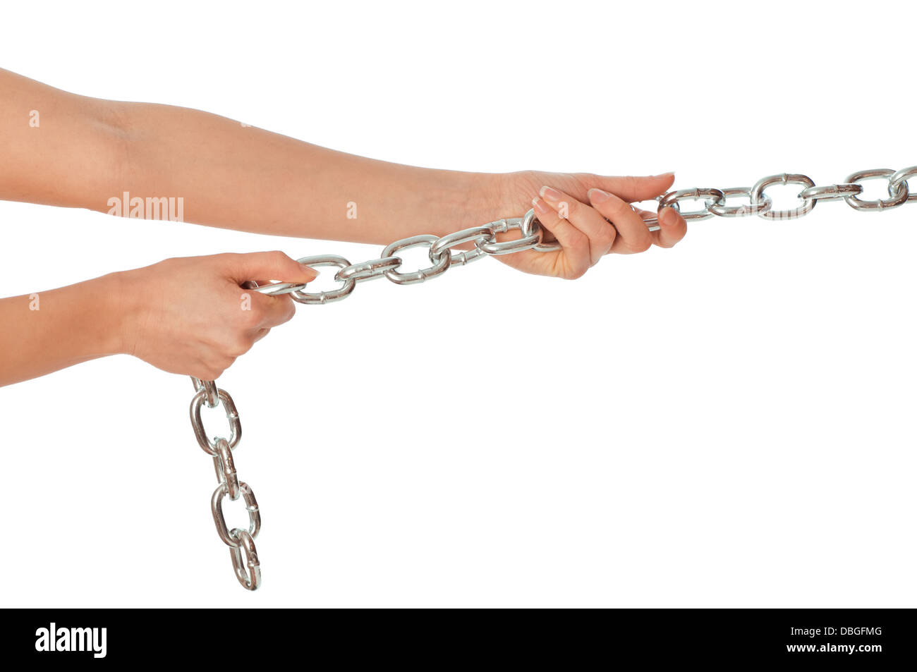 a long heavy metal chain Stock Photo - Alamy