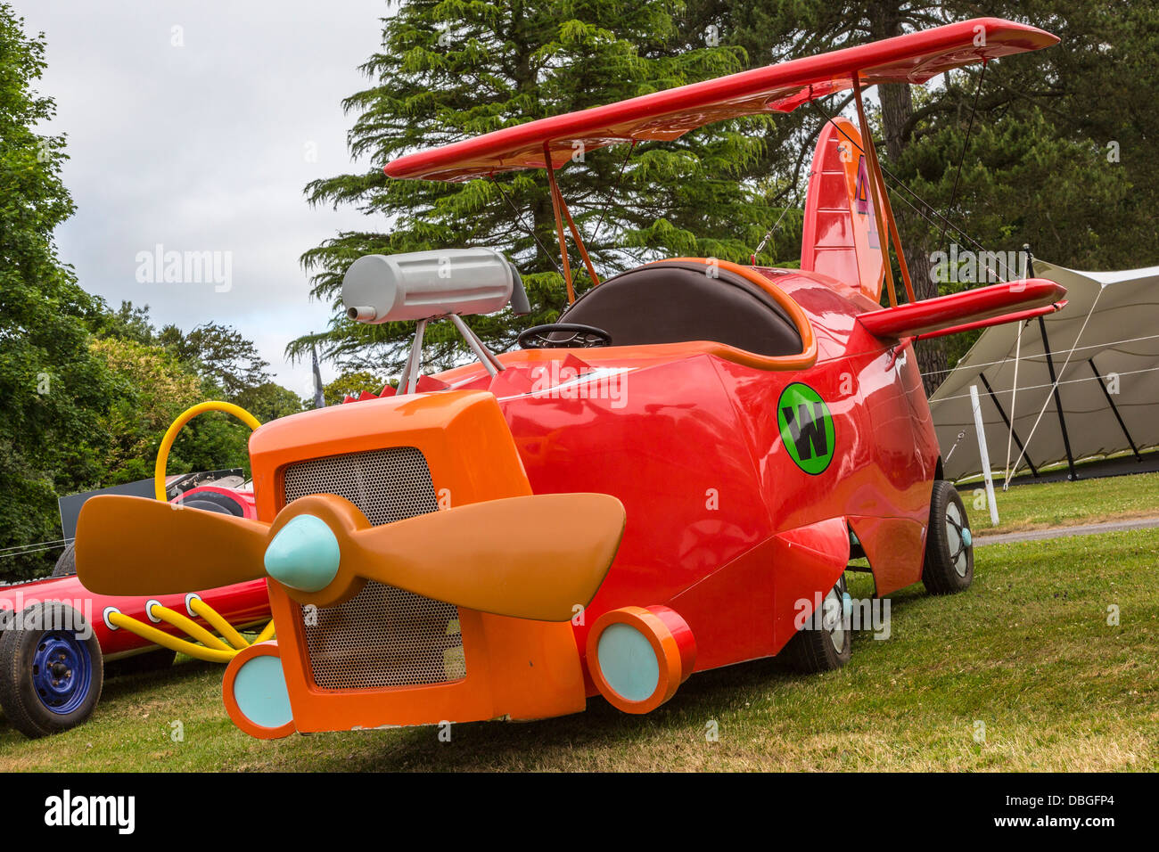 The Crimson Haybailer from Wacky Racers at the 2013 Goodwood Festival ...