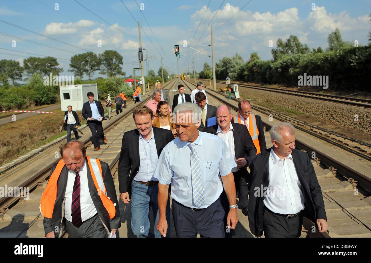 Schoenhausen, Germany. 30th July, 2013. German Transport Minister Peter ...