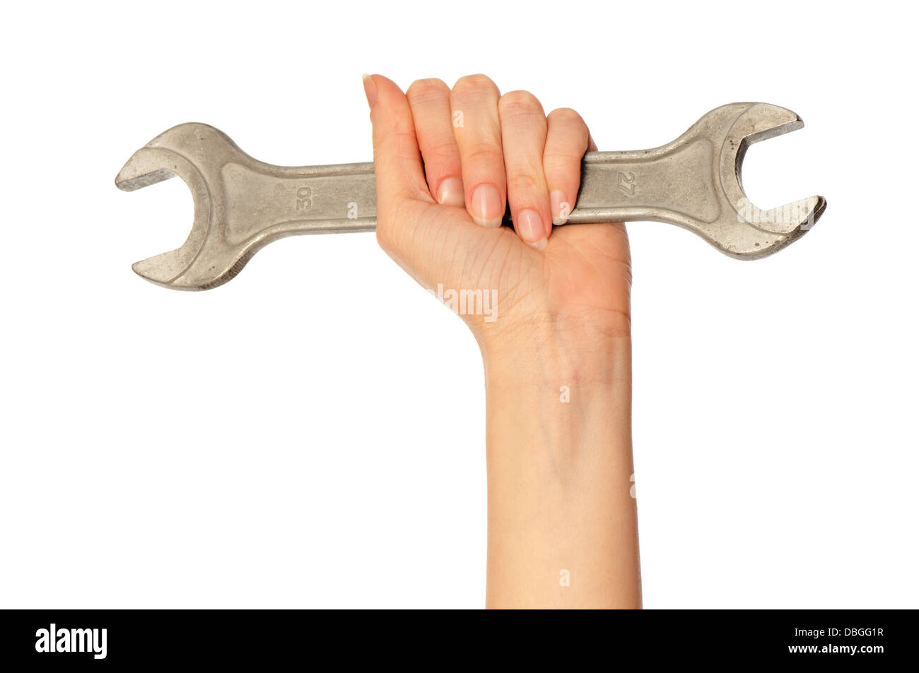 Hand Holding Broken Spanner Cut Out Stock Images & Pictures - Alamy