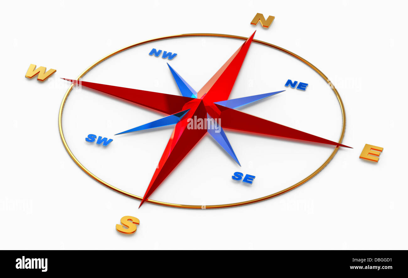 wind rose symbol for navigation Stock Photo - Alamy
