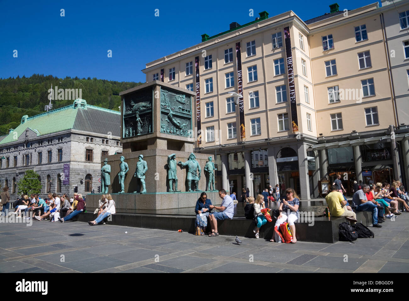Bergen Norway Europe Sailor's Monument dramatic landmark and meeting ...