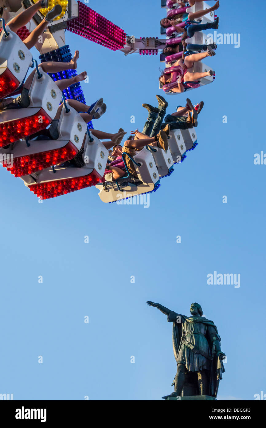 Fairground attraction G Force at travelling funfair / traveling fun ...