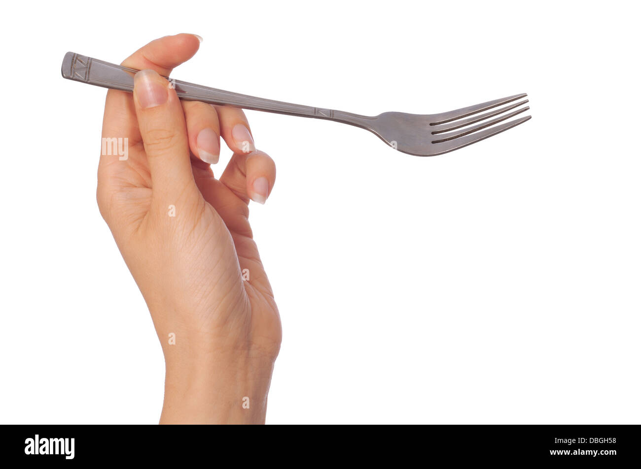 holding a fork Stock Photo - Alamy
