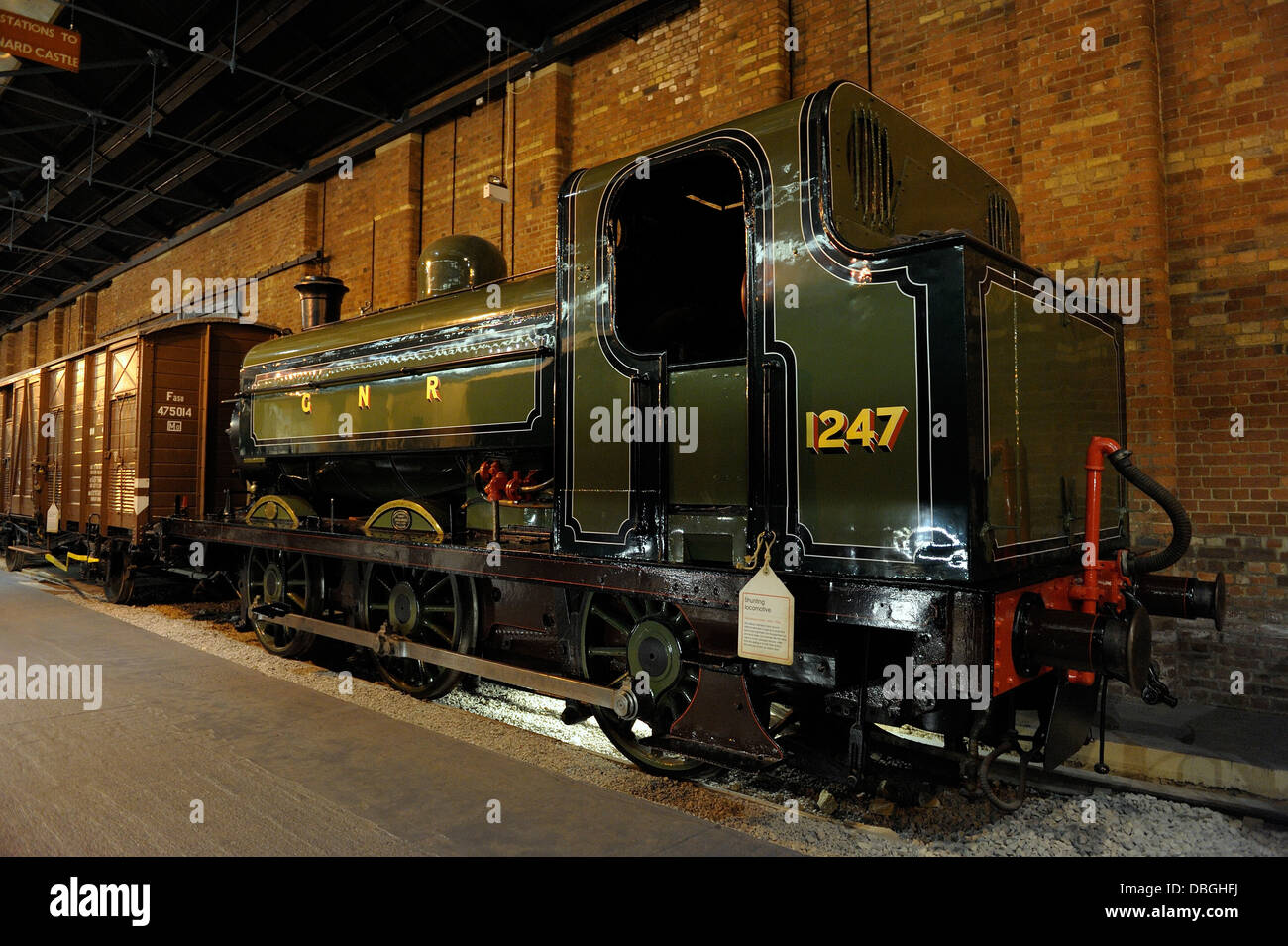 Great Northern Railway 0-6-0ST steam locomotive No 1247 on display in ...