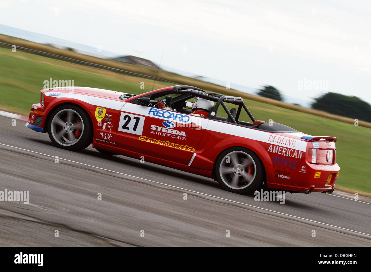 A car taking parting in a Sprint event at Llandow Circuit Stock Photo ...