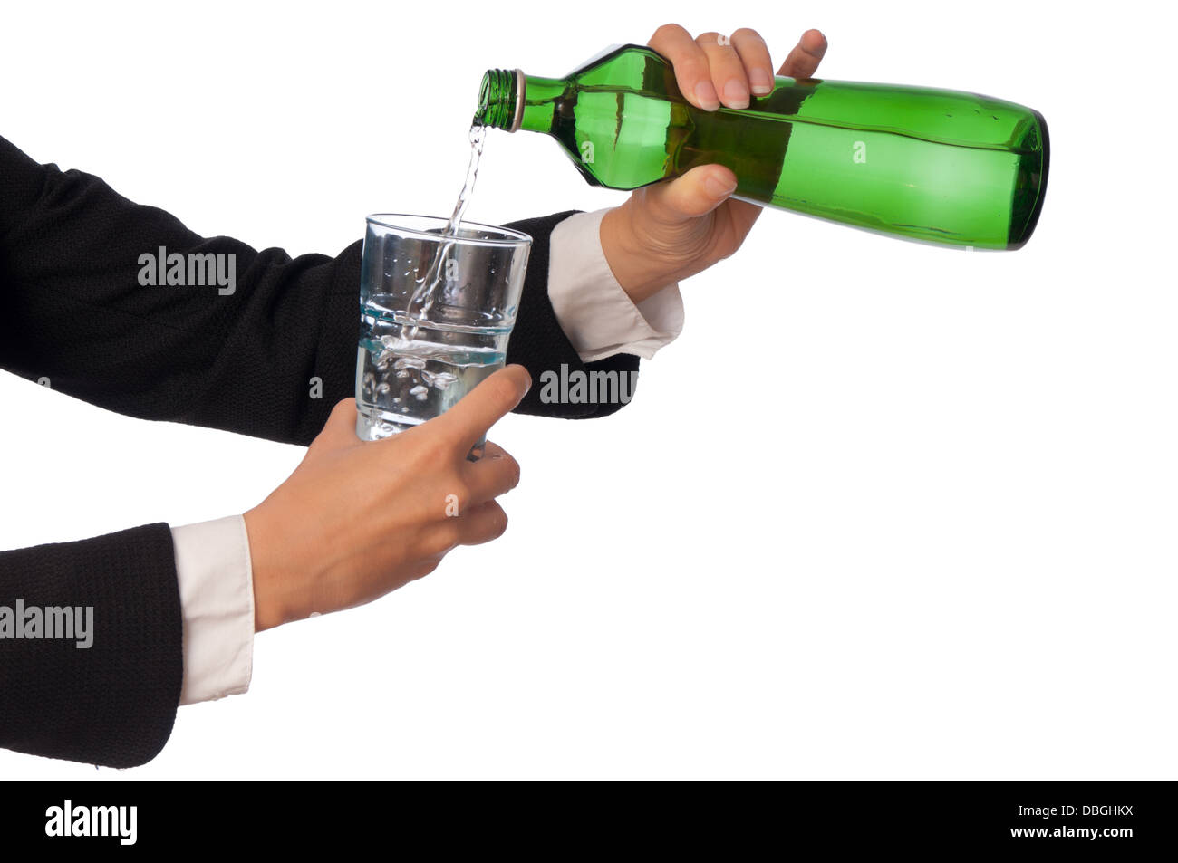 Hand pouring water in Cut Out Stock Images & Pictures - Alamy