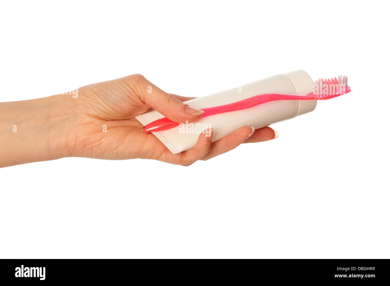 Toothpaste and toothbrush Stock Photo - Alamy