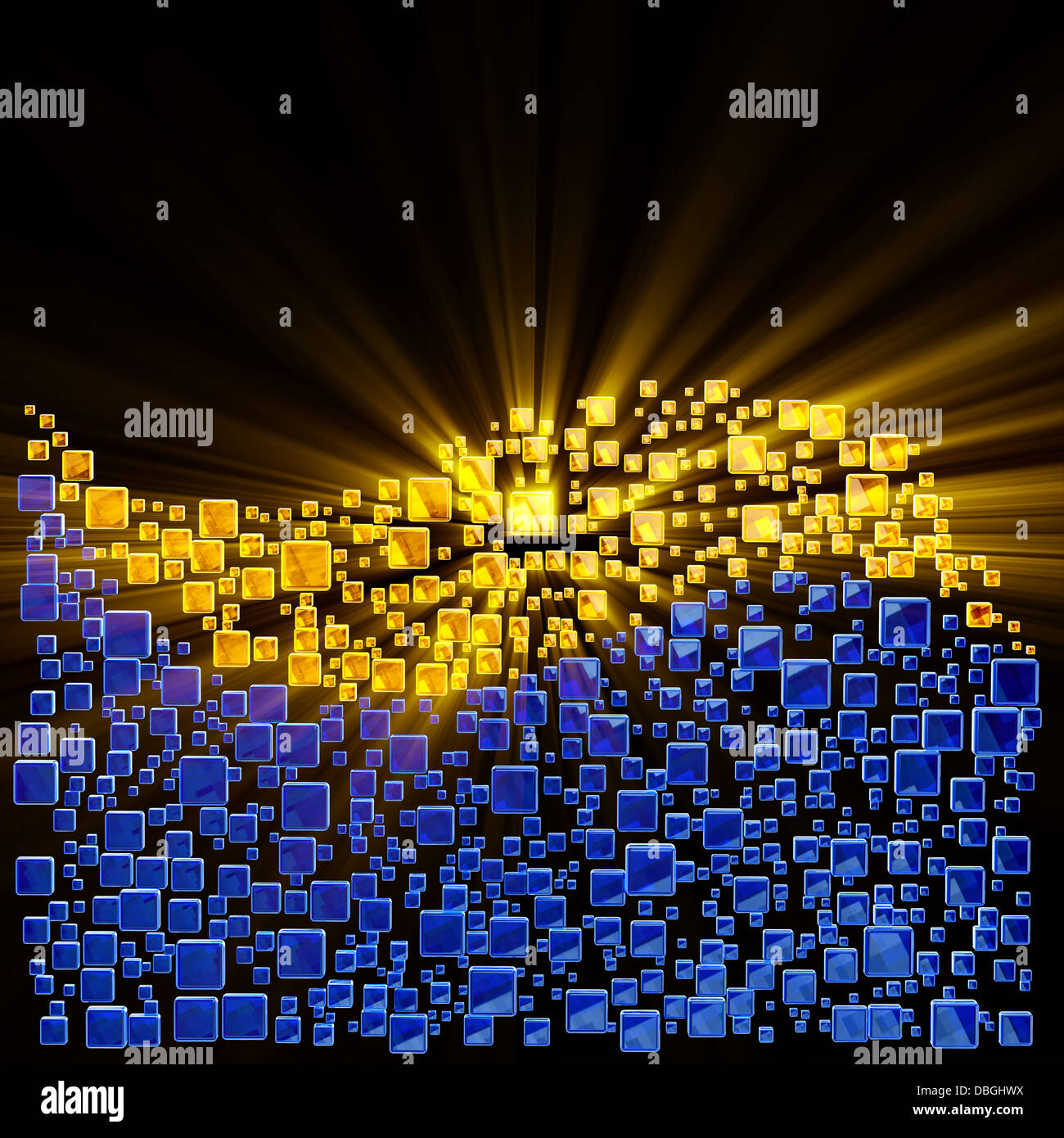 cubes in the shape of a wave Stock Photo - Alamy