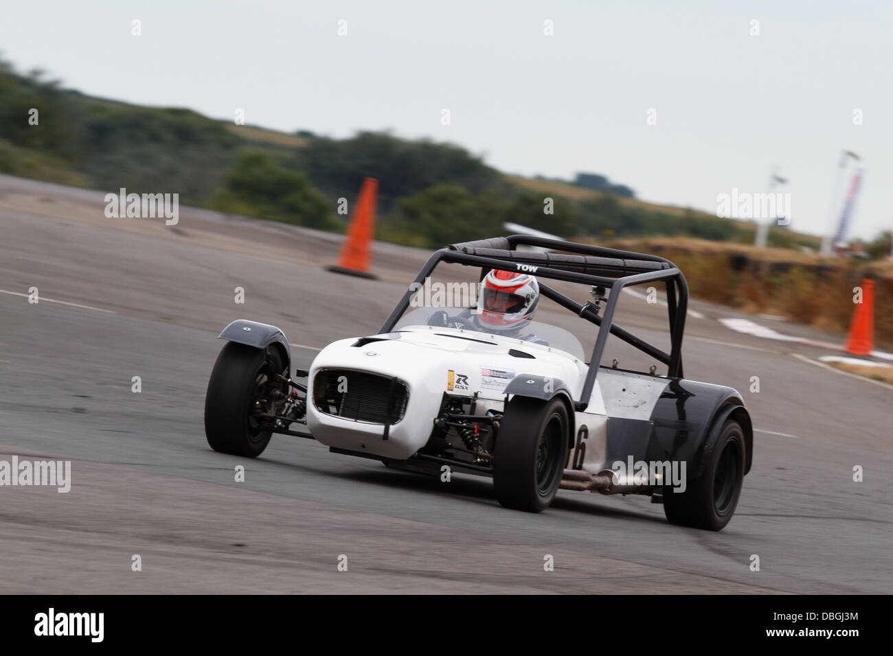 A car taking parting in a Sprint event at Llandow Circuit Stock Photo ...