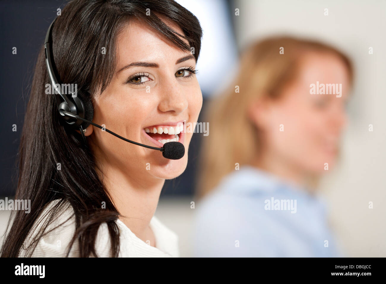 Women in a busy call centre Stock Photo - Alamy