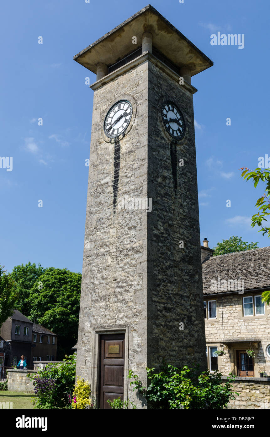 Clock tower in the centre of the Cotswold town of Nailsworth Stock ...