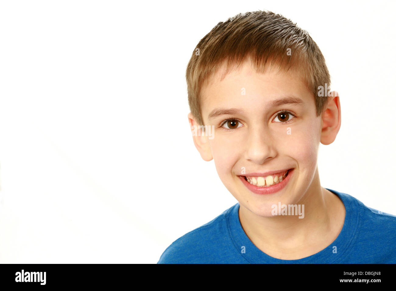 portrait of caucasian boy isolated on white Stock Photo - Alamy