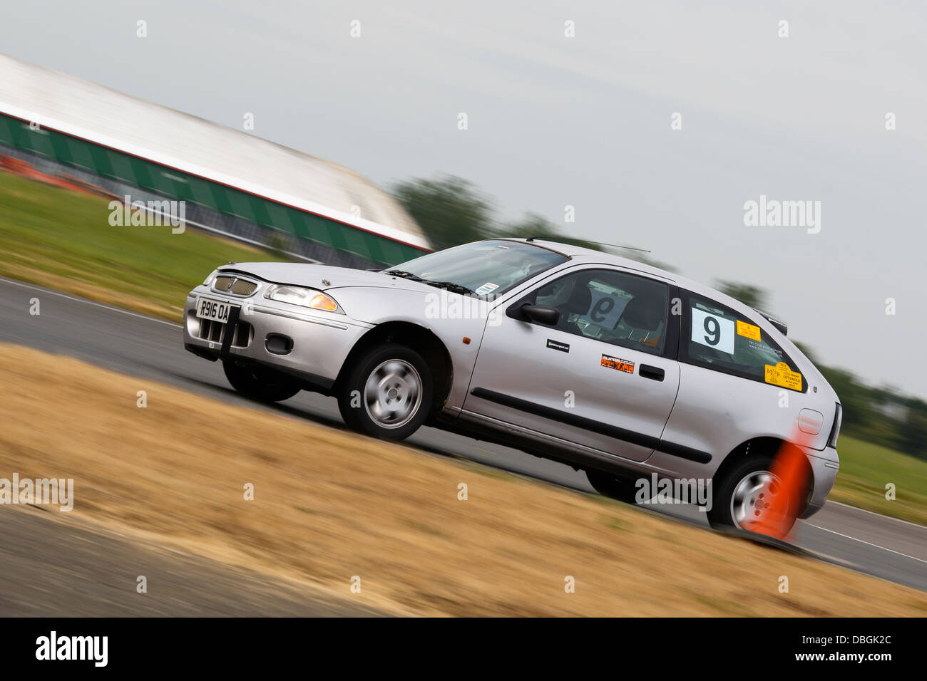 A car taking parting in a Sprint event at Llandow Circuit Stock Photo ...