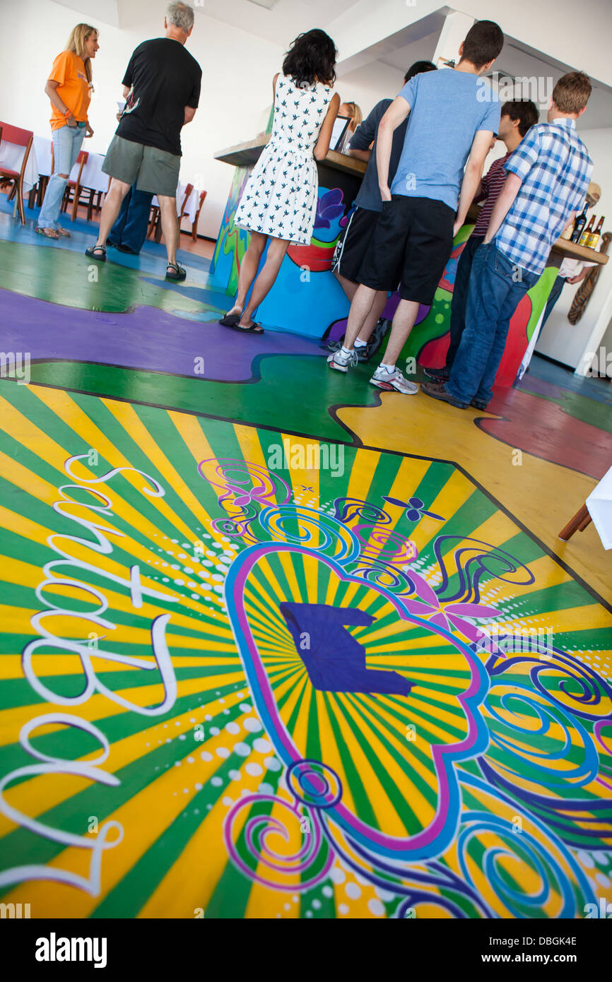 Youth Interactive mural floor, The Funk Zone, Santa Barbara, California ...