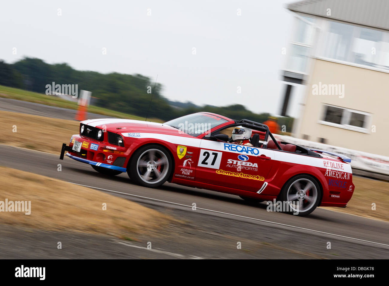 A car taking parting in a Sprint event at Llandow Circuit Stock Photo ...