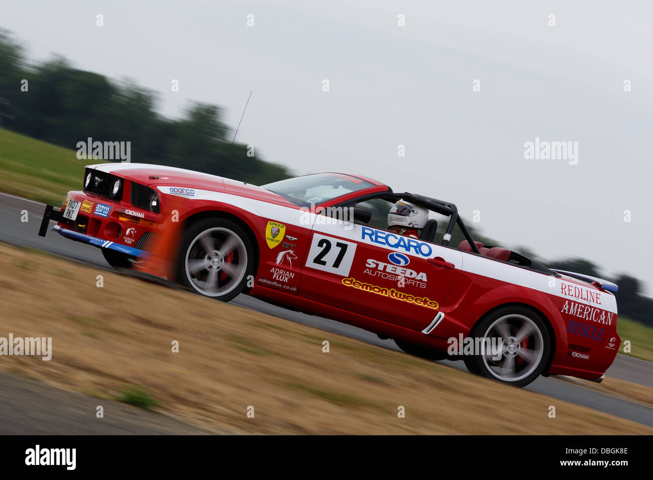 A car taking parting in a Sprint event at Llandow Circuit Stock Photo ...