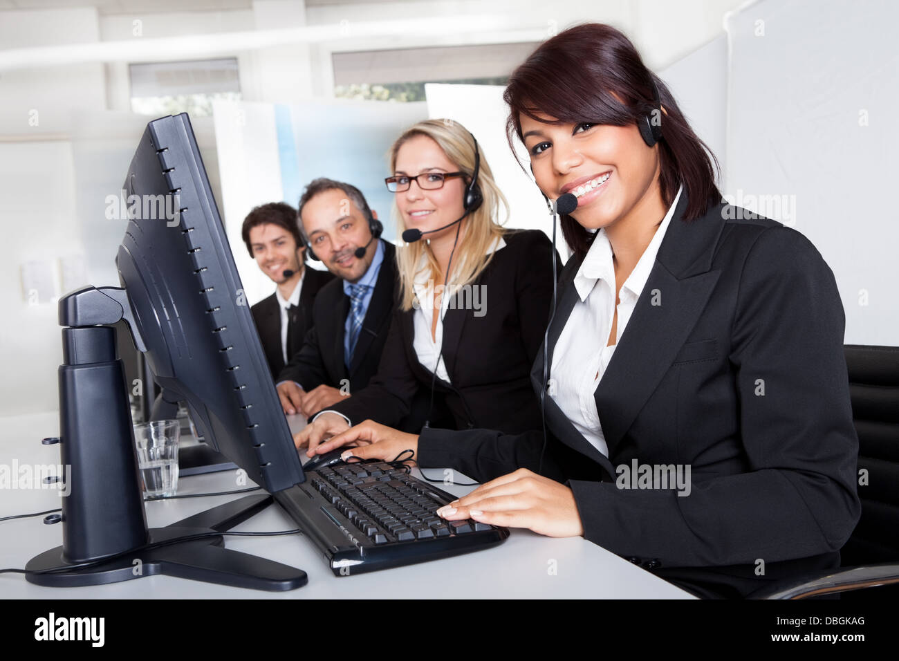 Customer service support people Stock Photo - Alamy