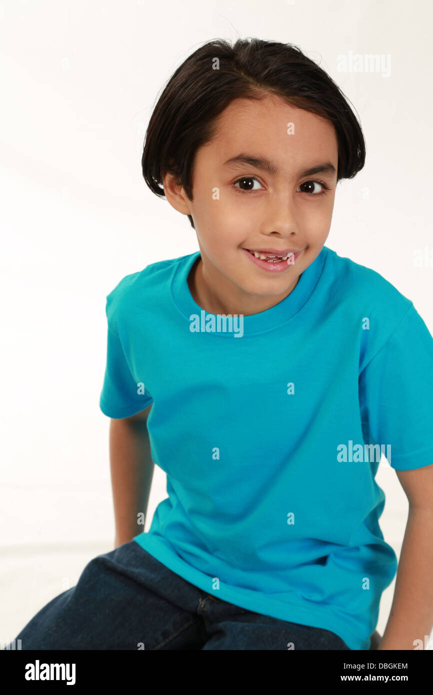 cute hispanic boy smiling and missing teeth Stock Photo - Alamy
