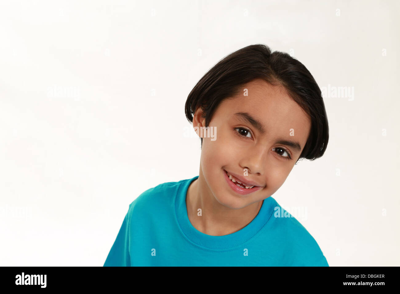 cute hispanic boy smiling and missing teeth Stock Photo - Alamy