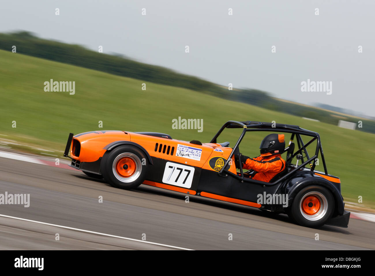 A car taking parting in a Sprint event at Llandow Circuit Stock Photo ...