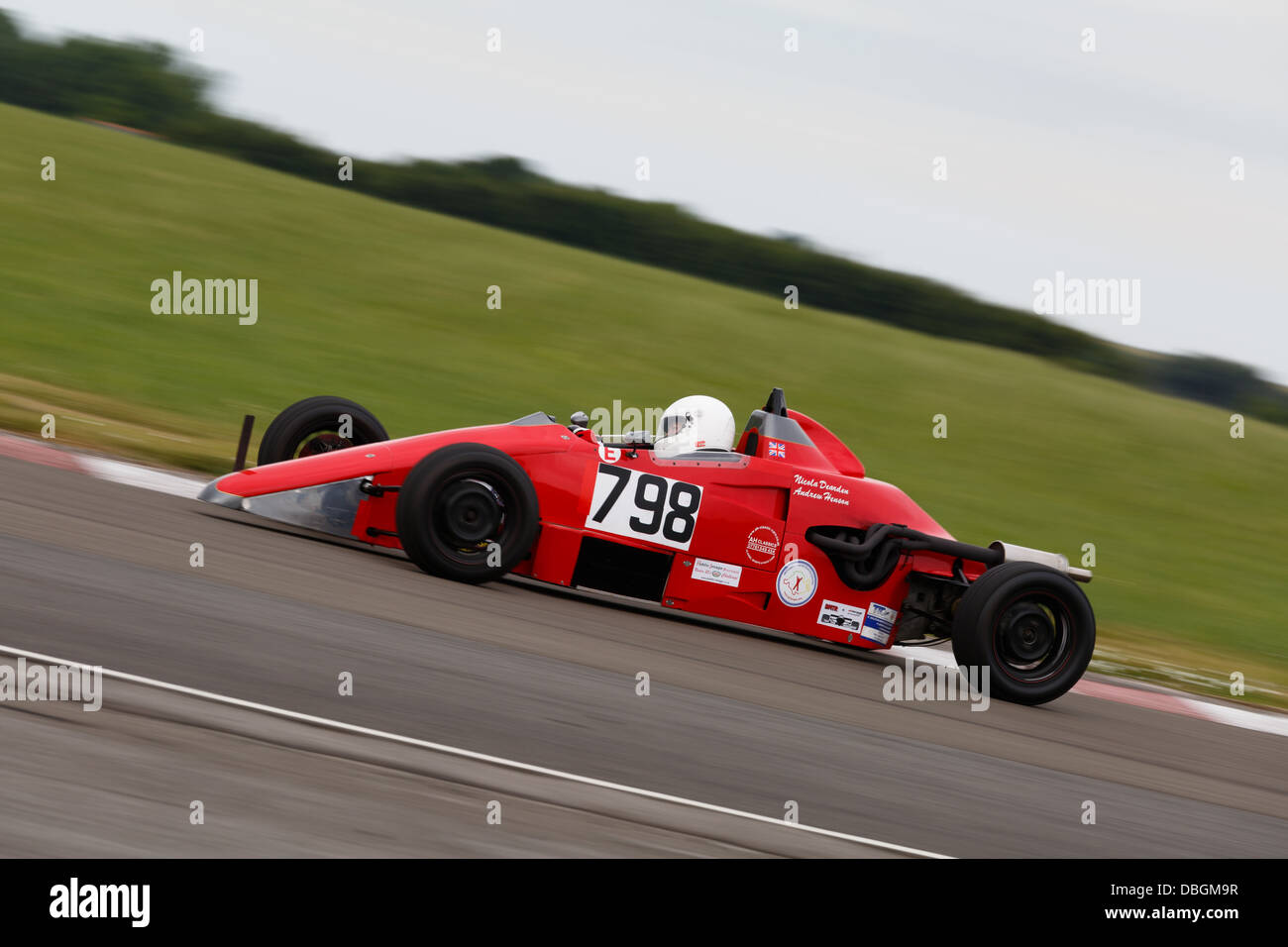 A car taking parting in a Sprint event at Llandow Circuit Stock Photo ...