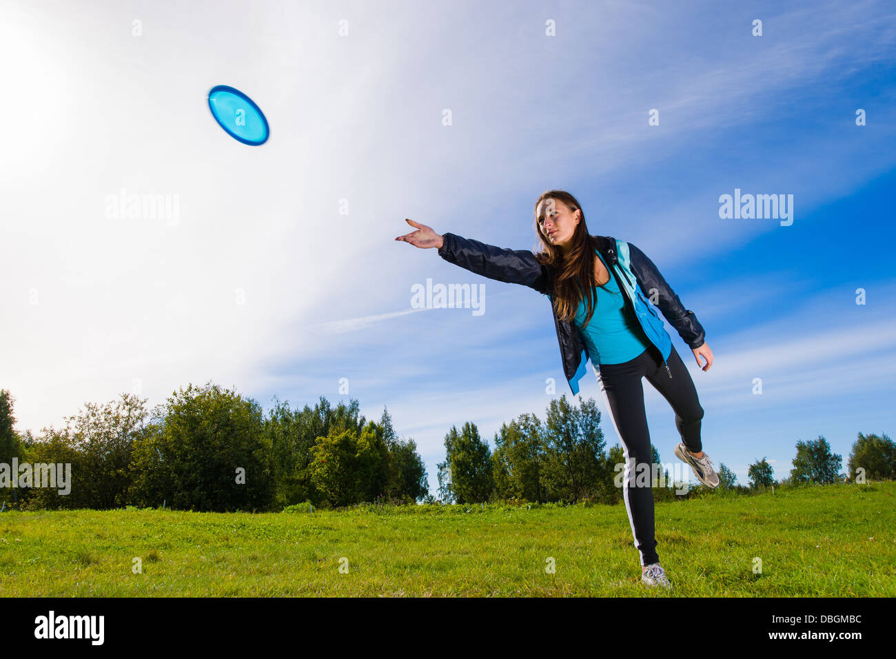 Disc and woman Stock Photo - Alamy