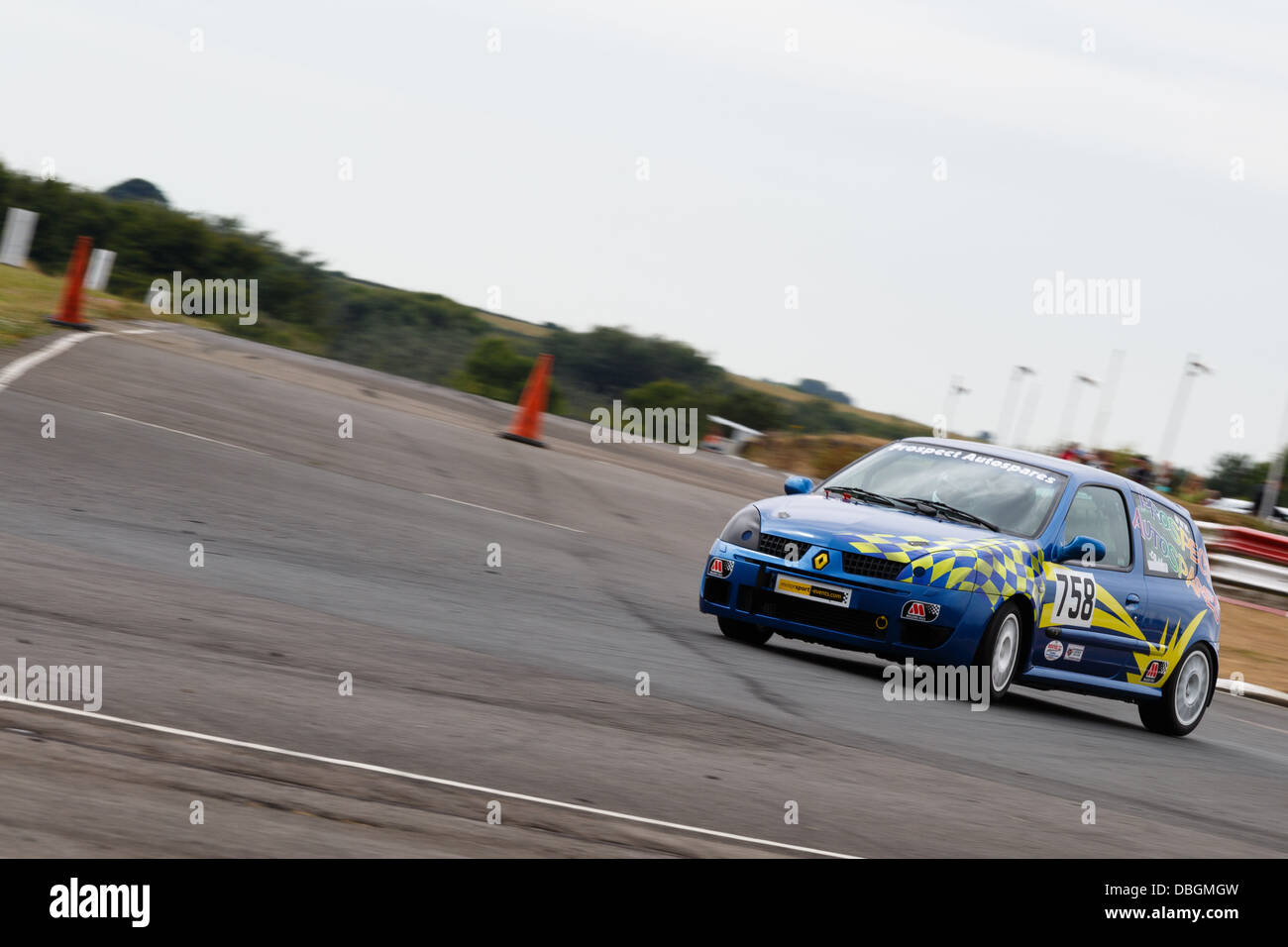 A car taking parting in a Sprint event at Llandow Circuit Stock Photo ...