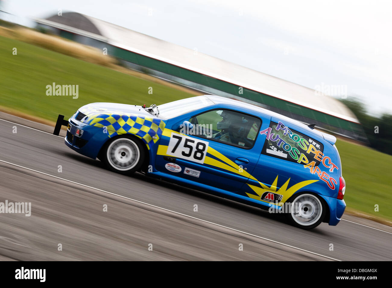 A car taking parting in a Sprint event at Llandow Circuit Stock Photo ...