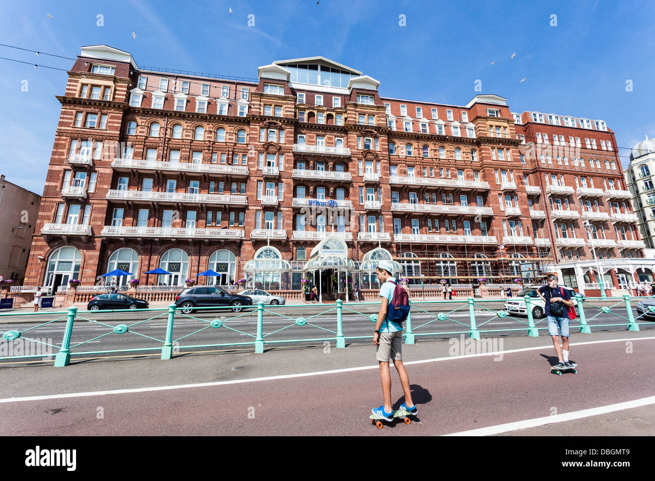 Brighton street scene England UK Stock Photo - Alamy
