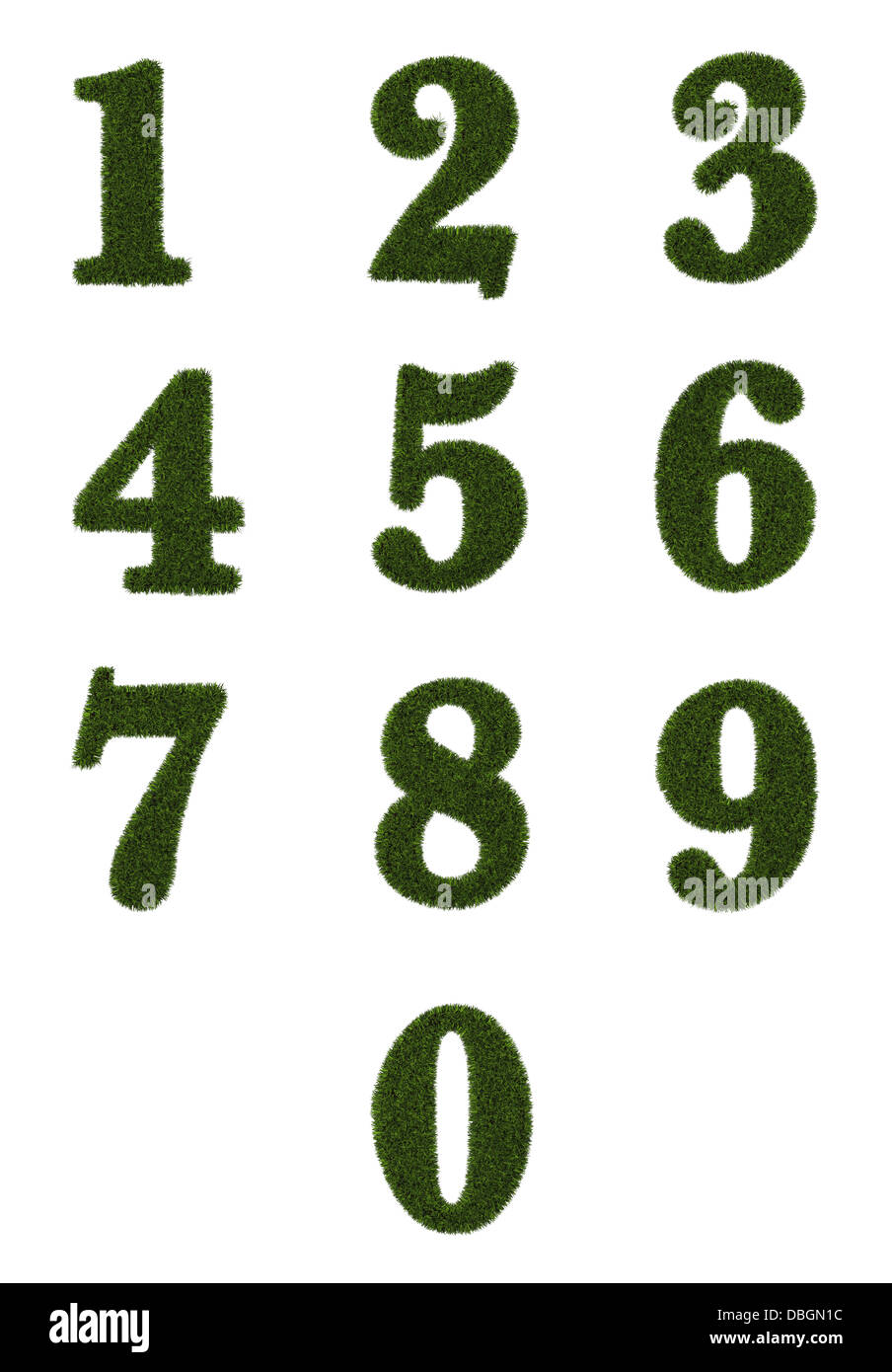 Number from grass 3d hi-res stock photography and images - Alamy