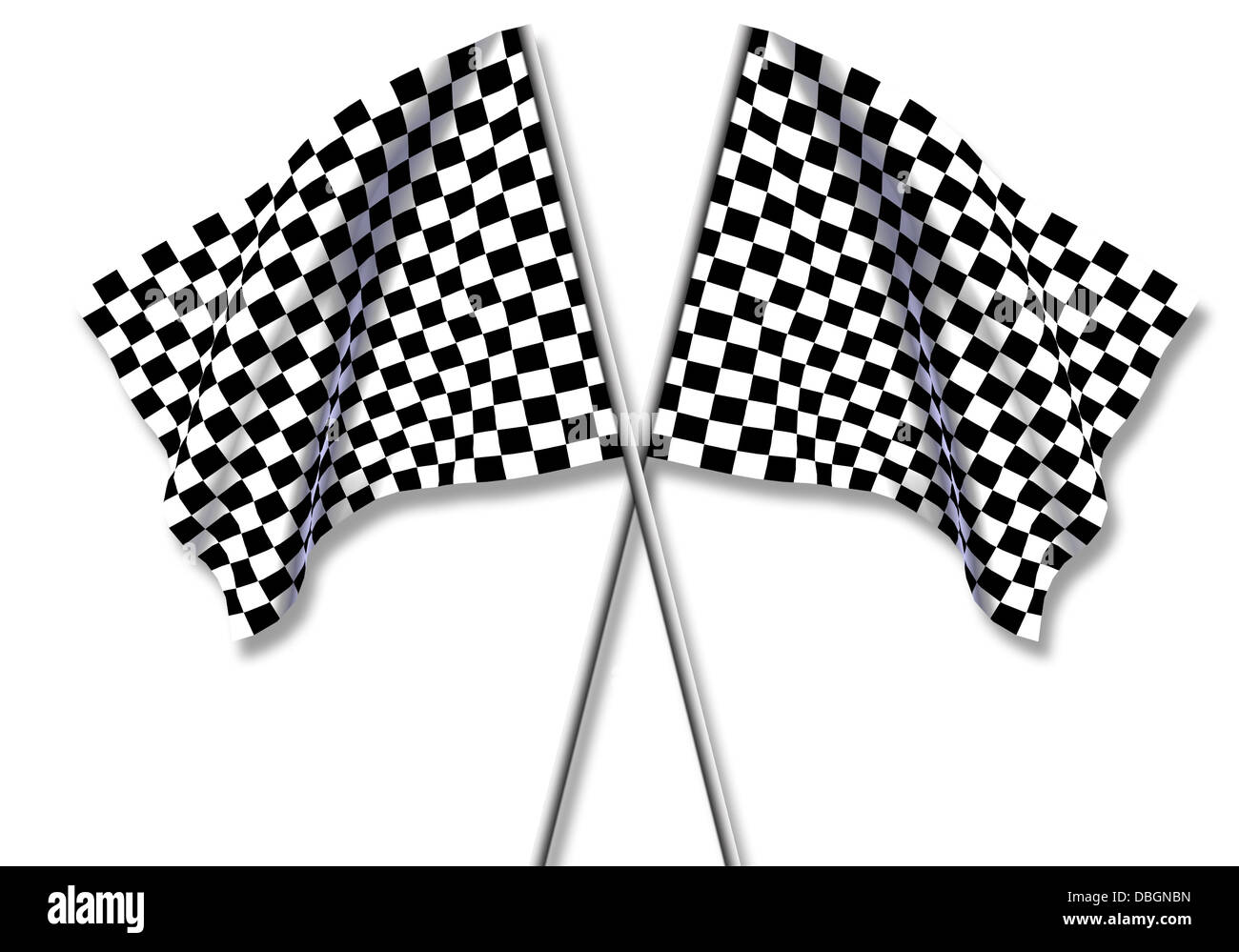 Two large Checkered Flag Stock Photo - Alamy
