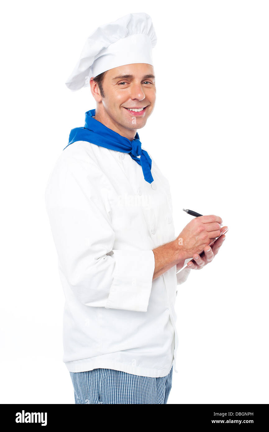 Chef taking down order hi-res stock photography and images - Alamy