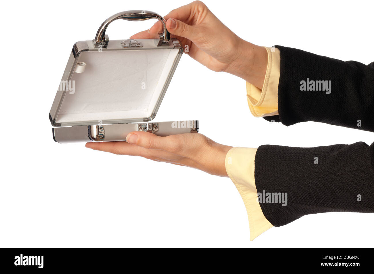 Open metal suitcase hi-res stock photography and images - Alamy