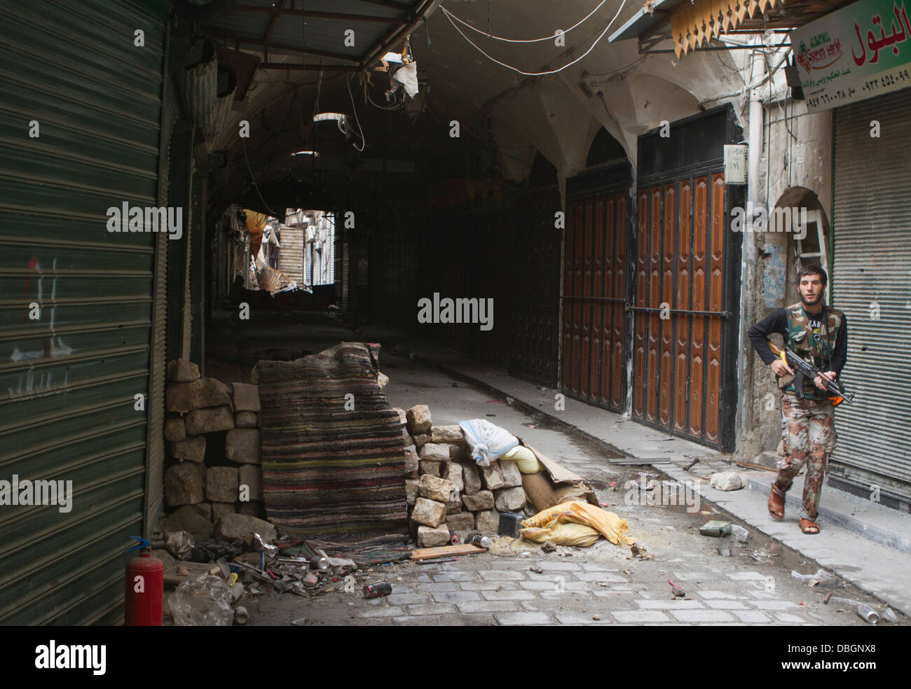 October 22, 2012 - Aleppo, Syria: War damage in the Old City Stock ...