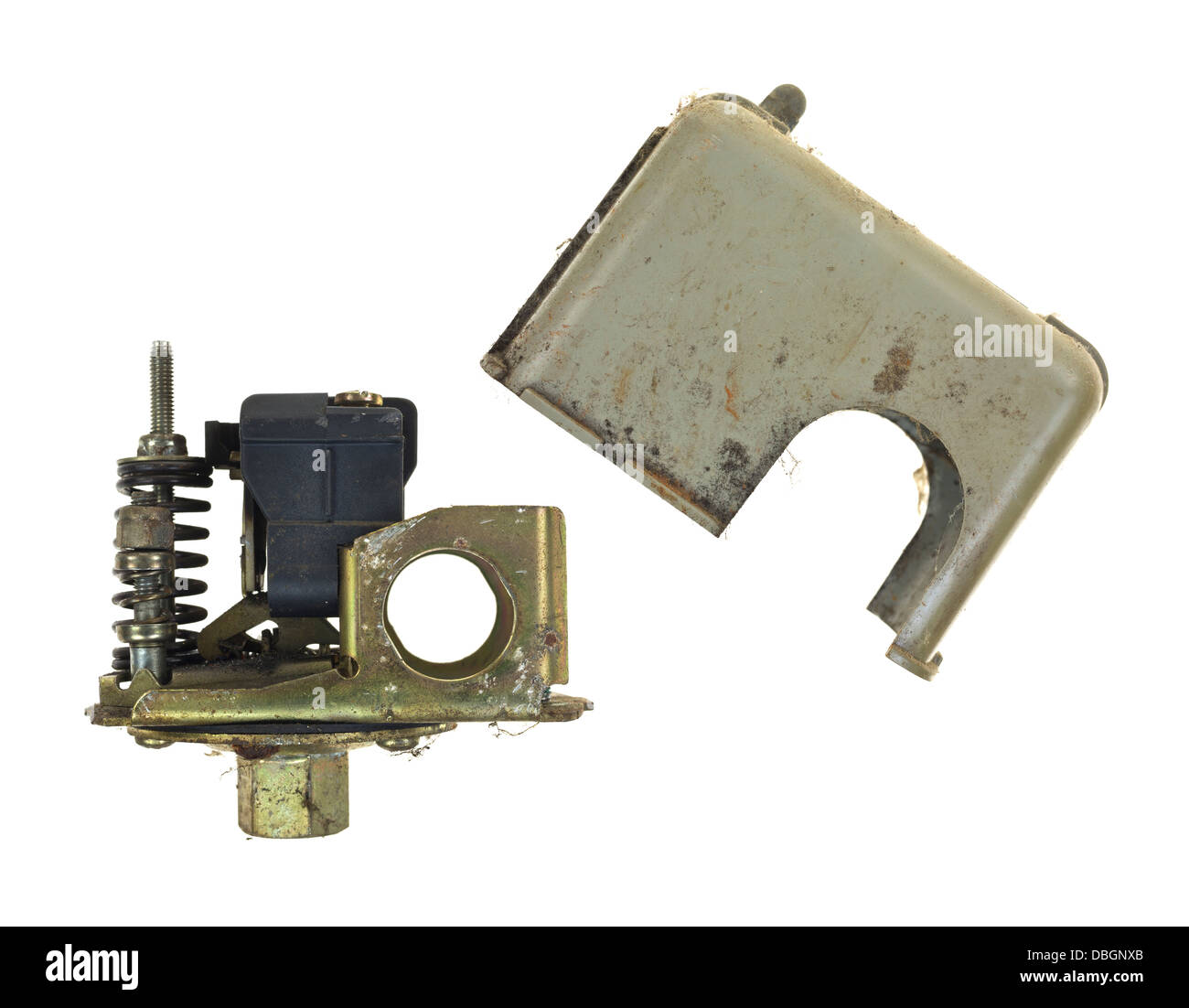 A broken water pressure switch for submersible and jet pumps with ...