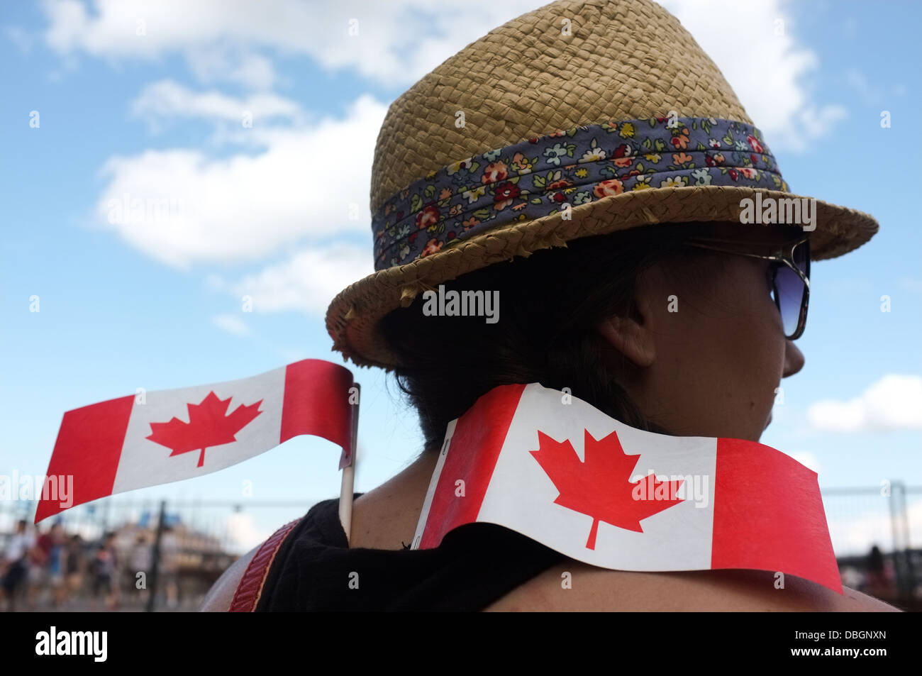 Canada Day celebrations along the waterfront in Montreal, Quebec Stock ...