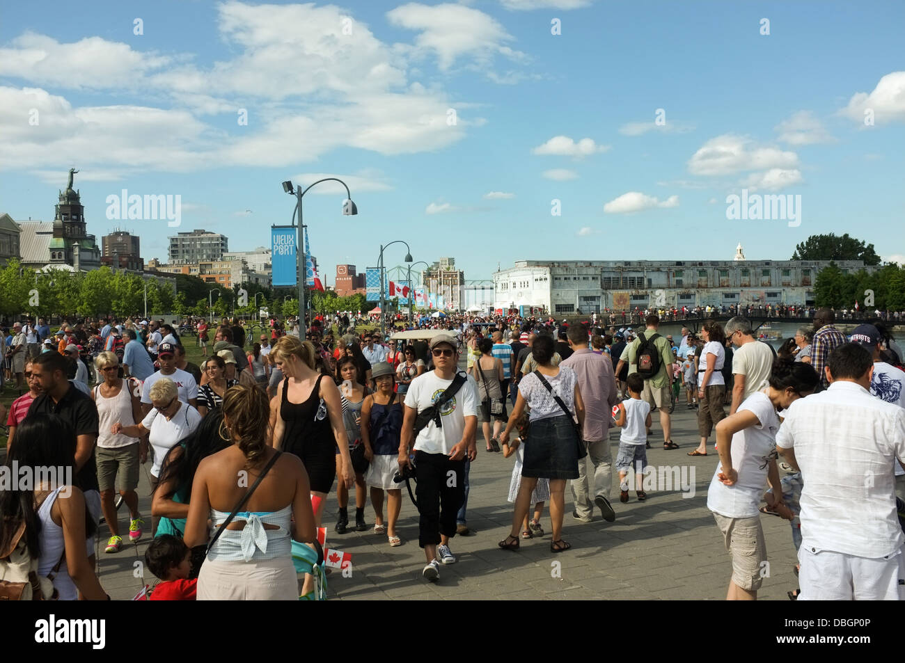 Canada Day celebrations along the waterfront in Montreal, Quebec Stock ...