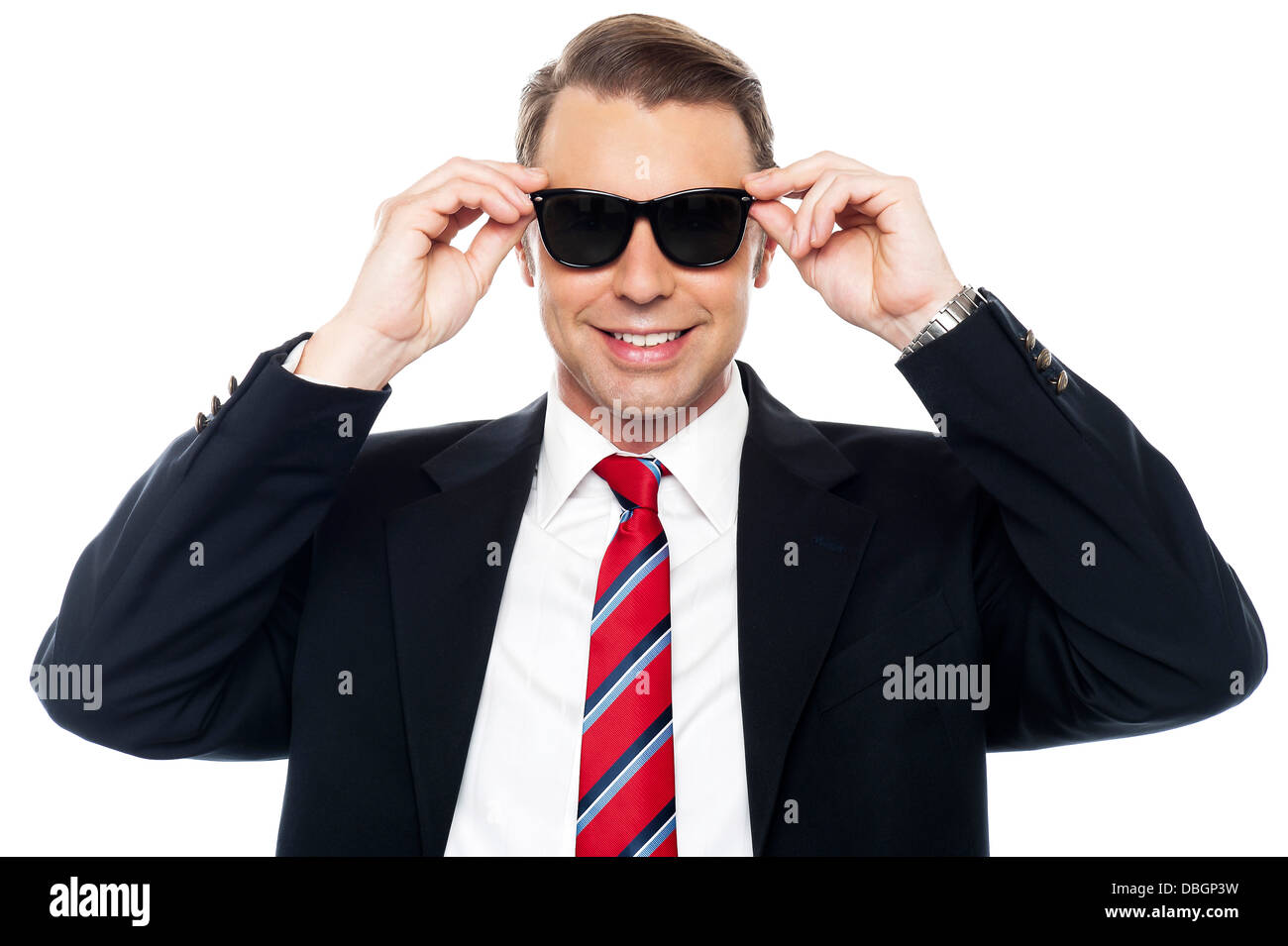 Stylish handsome businessman wearing shades Stock Photo - Alamy