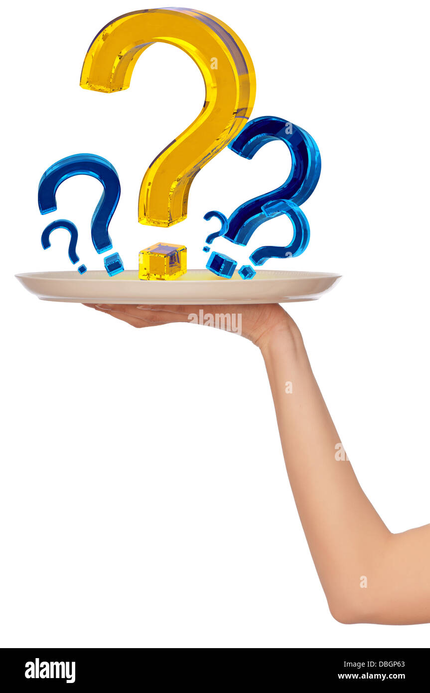 Plate with question mark hi-res stock photography and images - Alamy