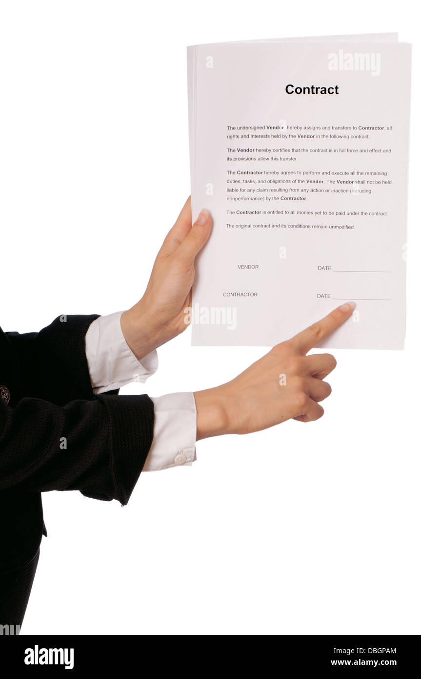 Signing of a contract Stock Photo - Alamy