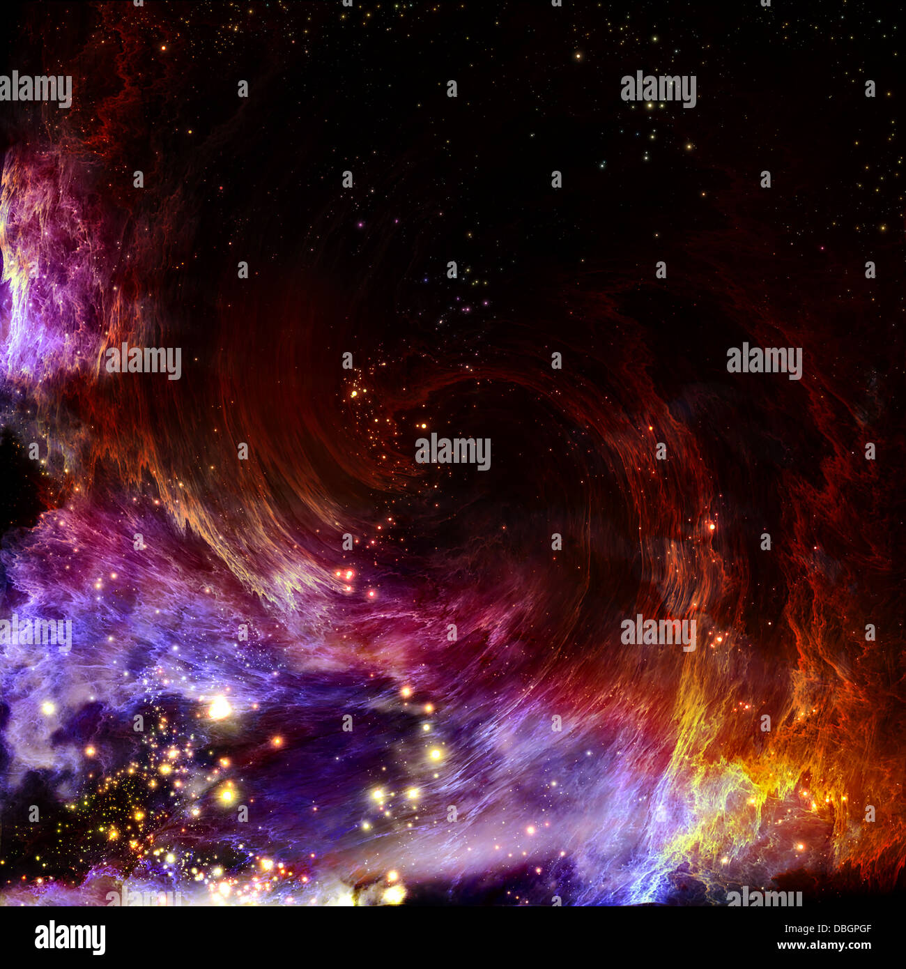 birth of a new spiral nebula Stock Photo - Alamy