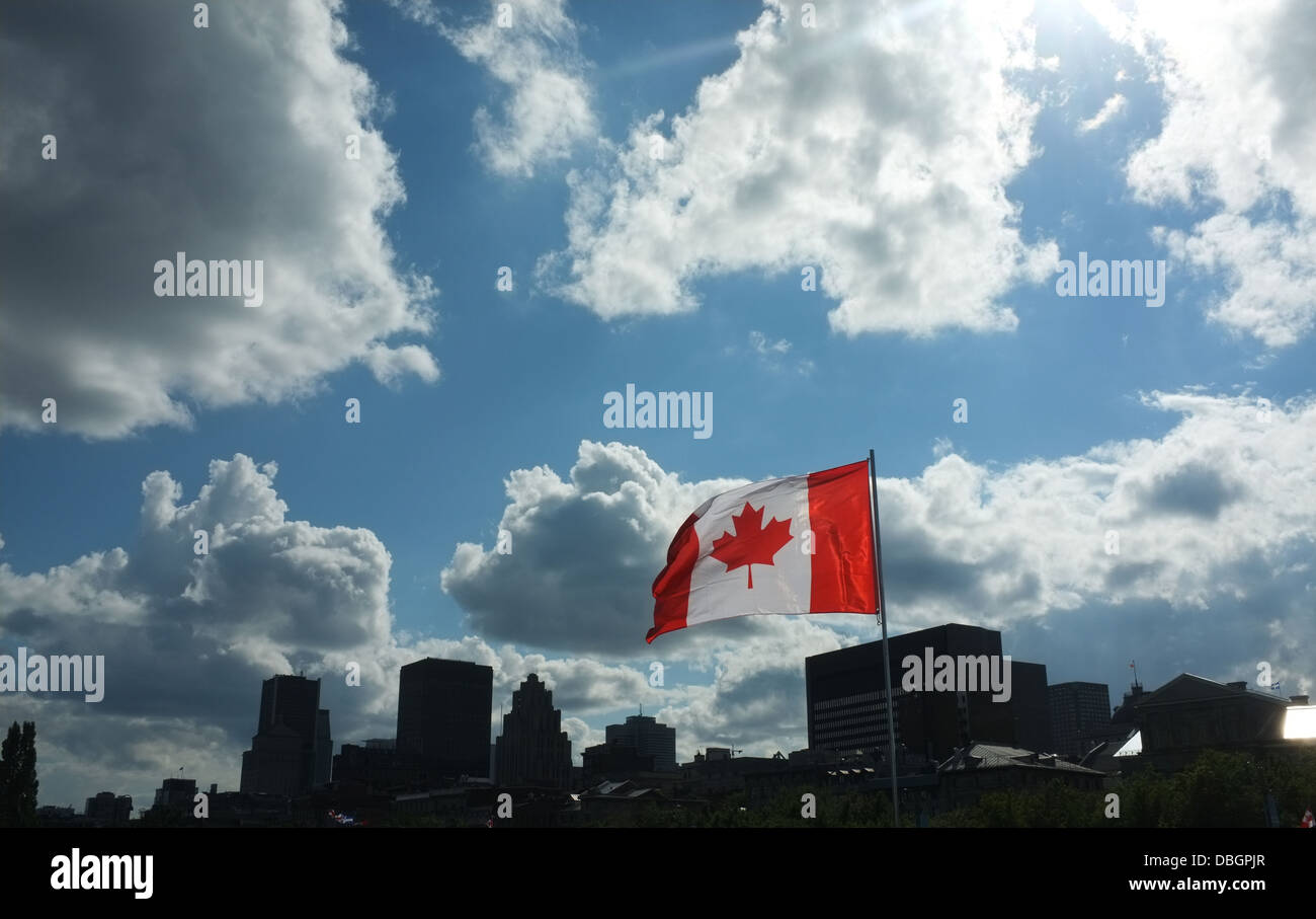 Canada Day celebrations along the waterfront in Montreal, Quebec Stock ...