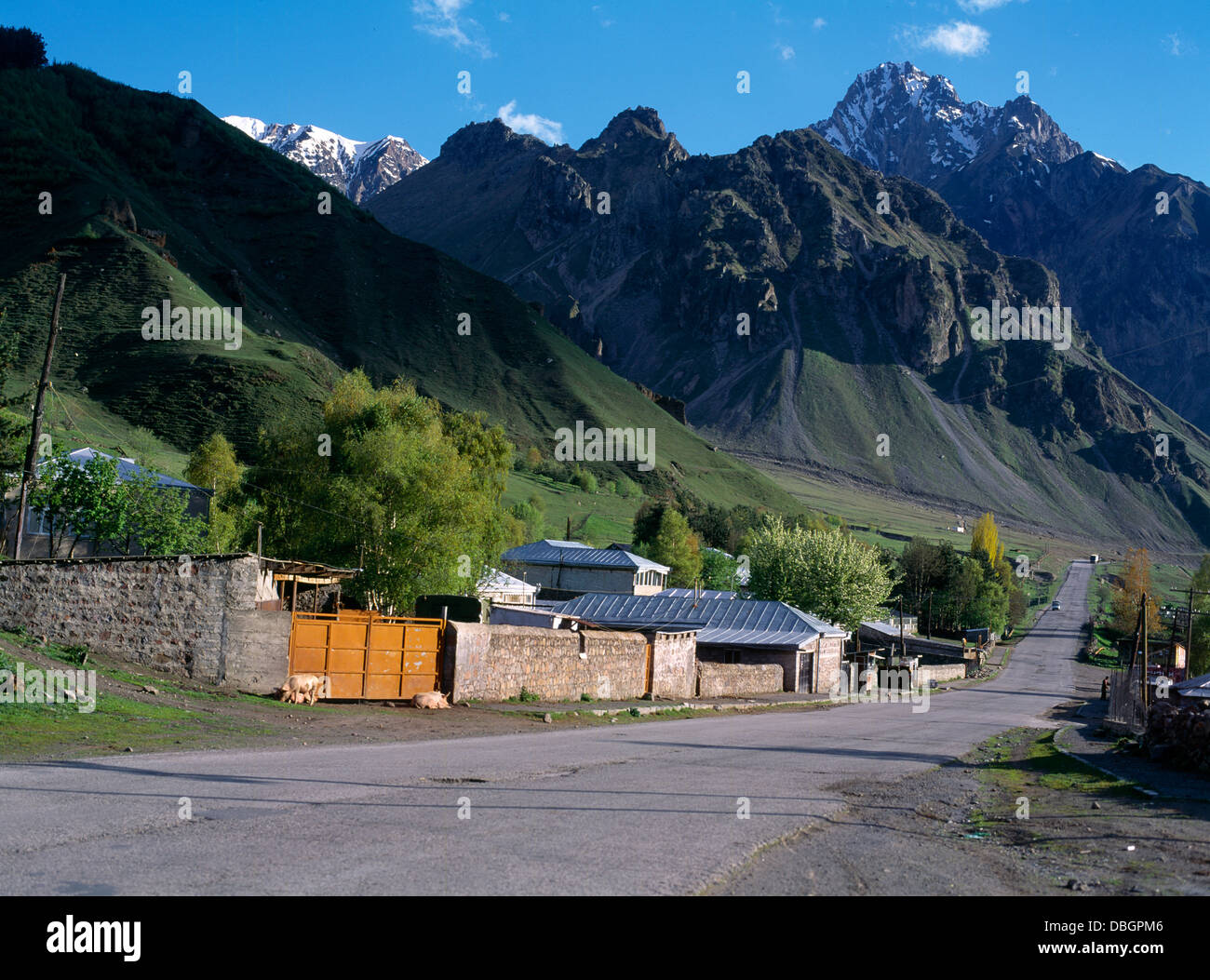 sioni village caucasus mountains georgian military highway kazbegi ...