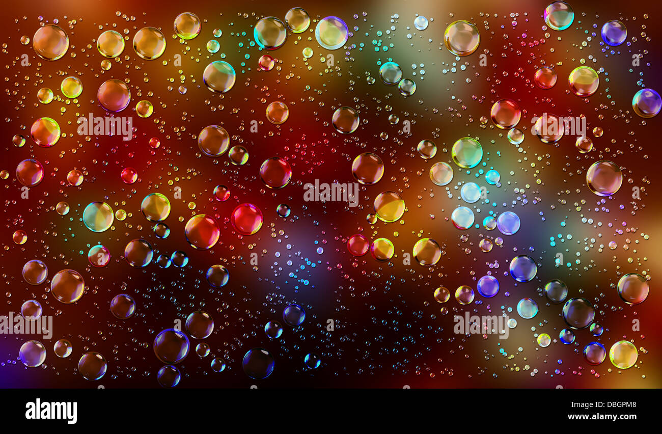 Cheerful colors of raindrops on the window Stock Photo - Alamy