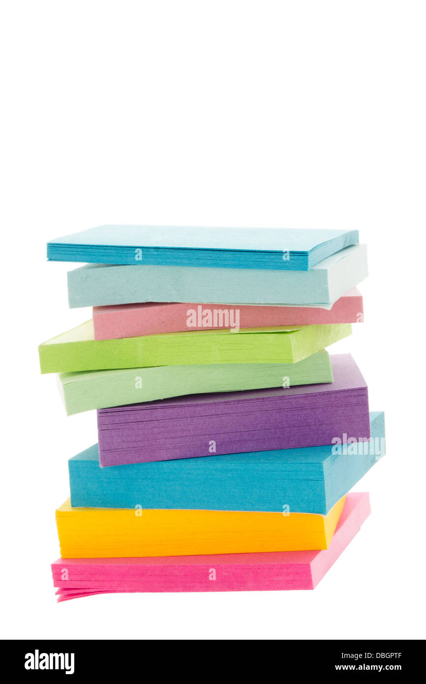 a pile of colorful adhesive paper Stock Photo - Alamy