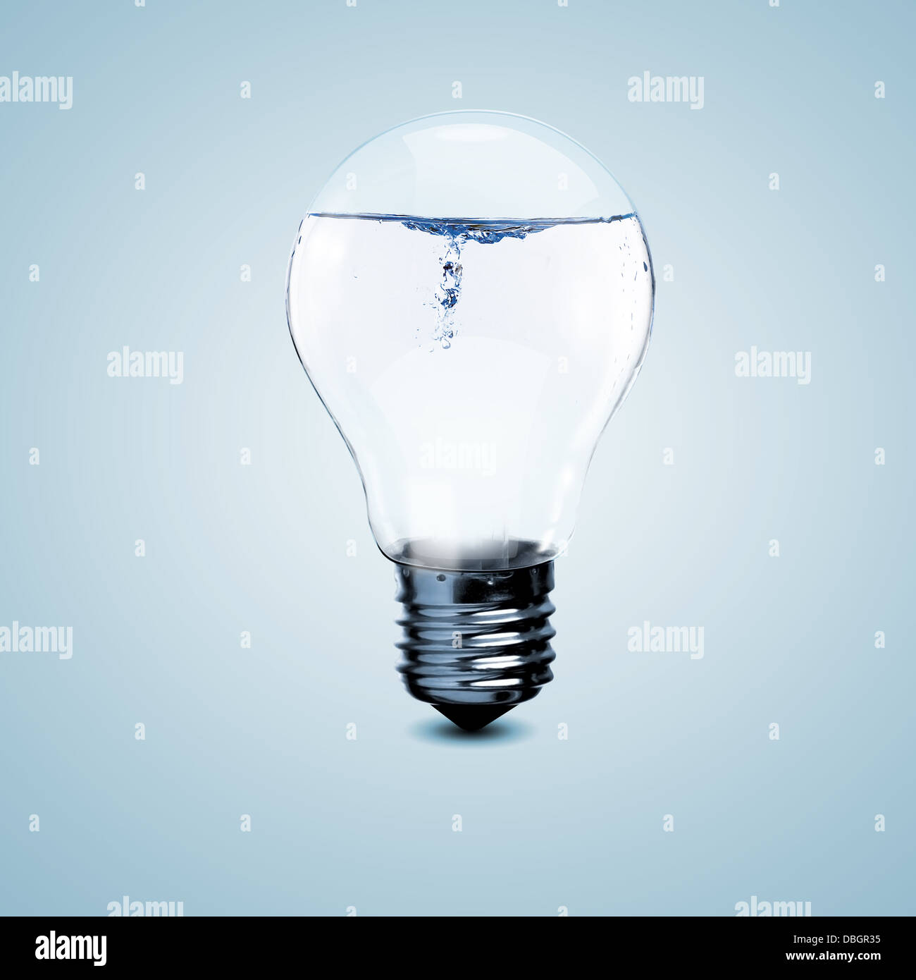 Electric light bulb with clean water Stock Photo - Alamy